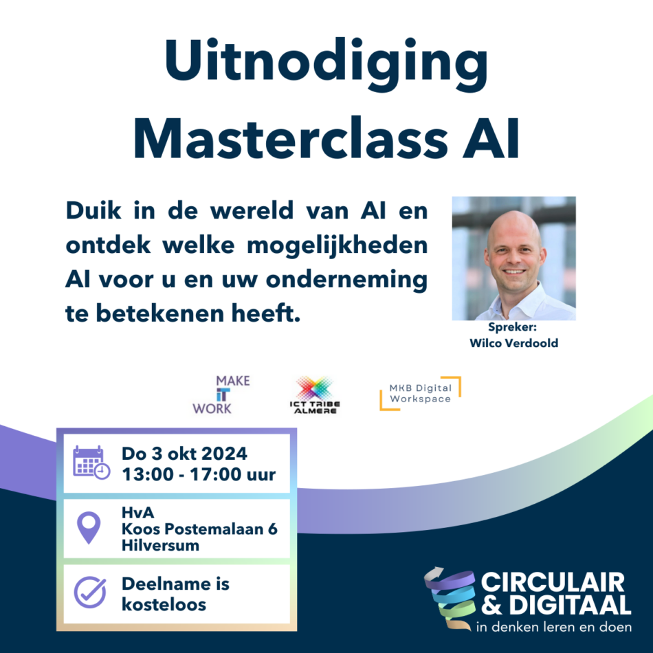 Masterclass AI Locatie: Hoge School van Amsterdam in Hilversum - VBA Agenda